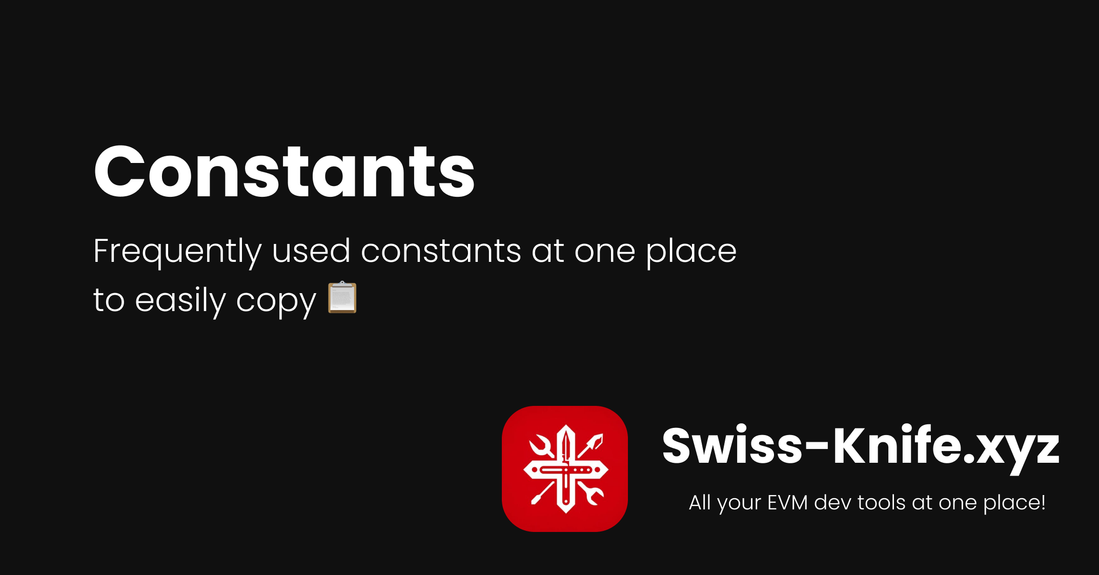 Constants | Swiss-Knife.xyz