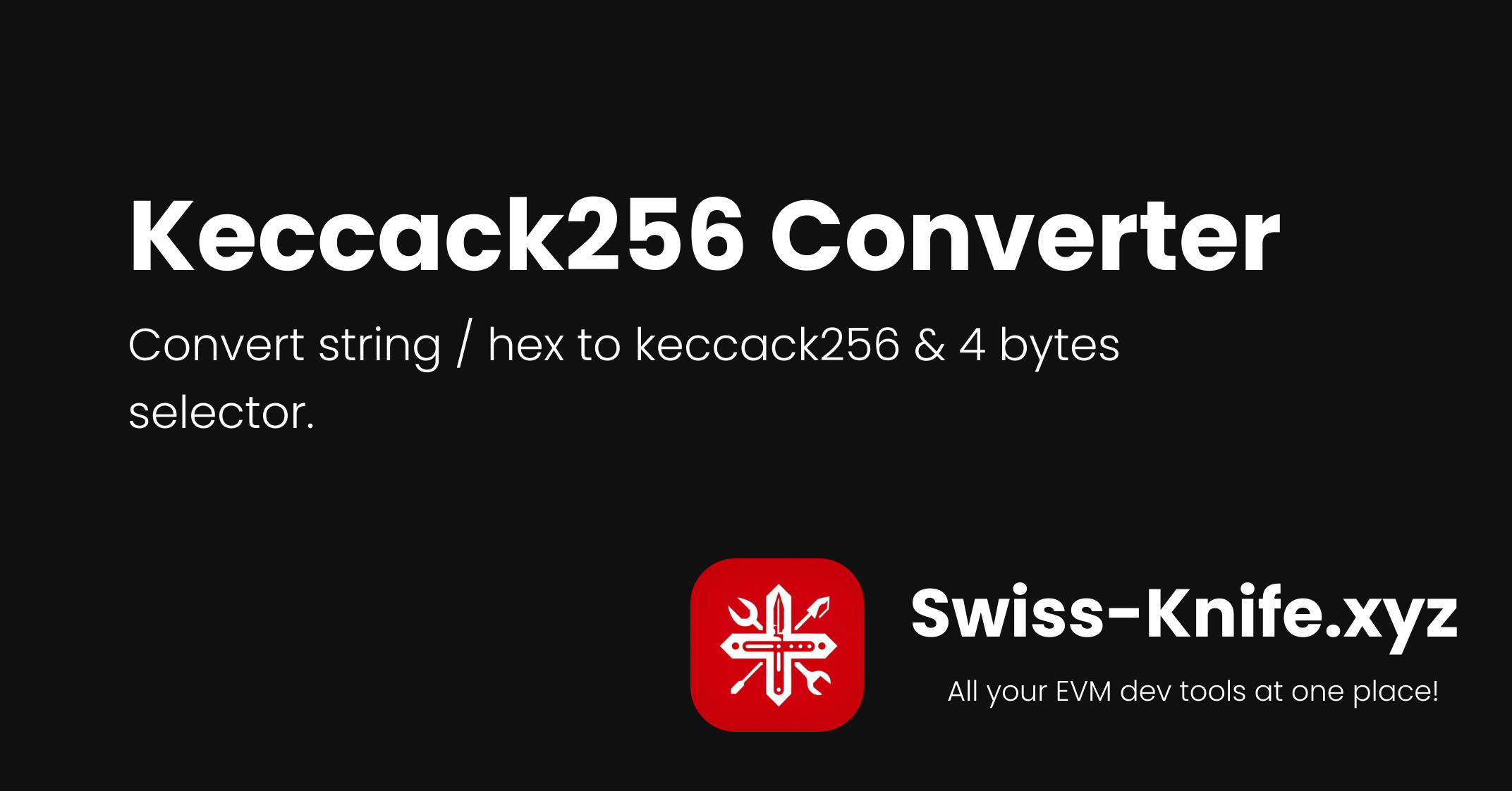 Keccak256 Converter | Swiss-Knife.xyz