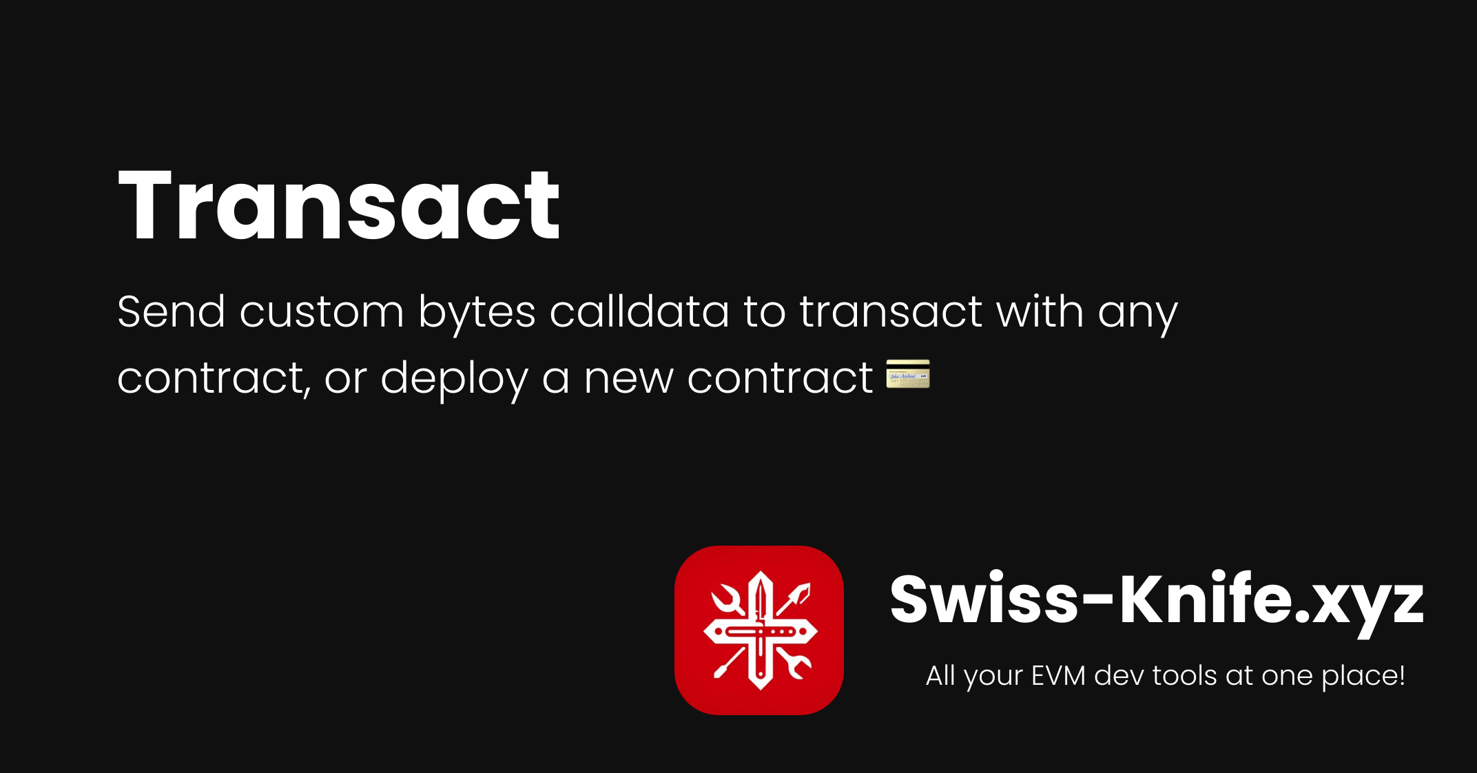 Transact | Swiss-Knife.xyz
